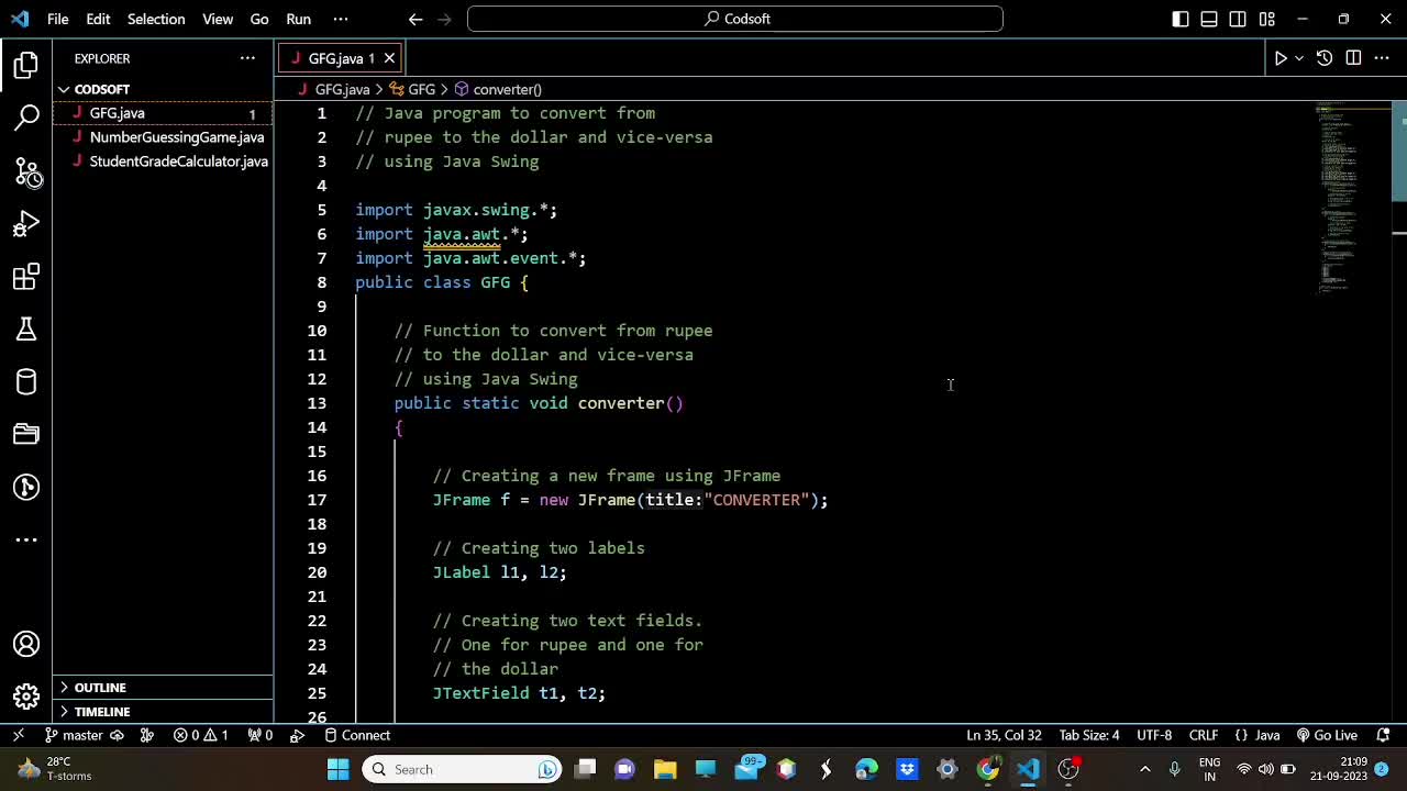 Sakshi Patil on LinkedIn: #codesoft #java #javaprogramming # ... Sakshi Patil on LinkedIn: #codesoft #java #javaprogramming # ...