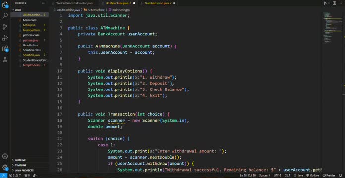 Kunj Sharma on LinkedIn: Task3 ATM Interface CodSoft Kunj Sharma on LinkedIn: Task3 ATM Interface CodSoft