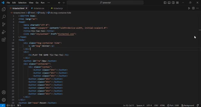 Sanjana Patel on LinkedIn: #webdev #tictactoe #html #css #js Sanjana Patel on LinkedIn: #webdev #tictactoe #html #css #js