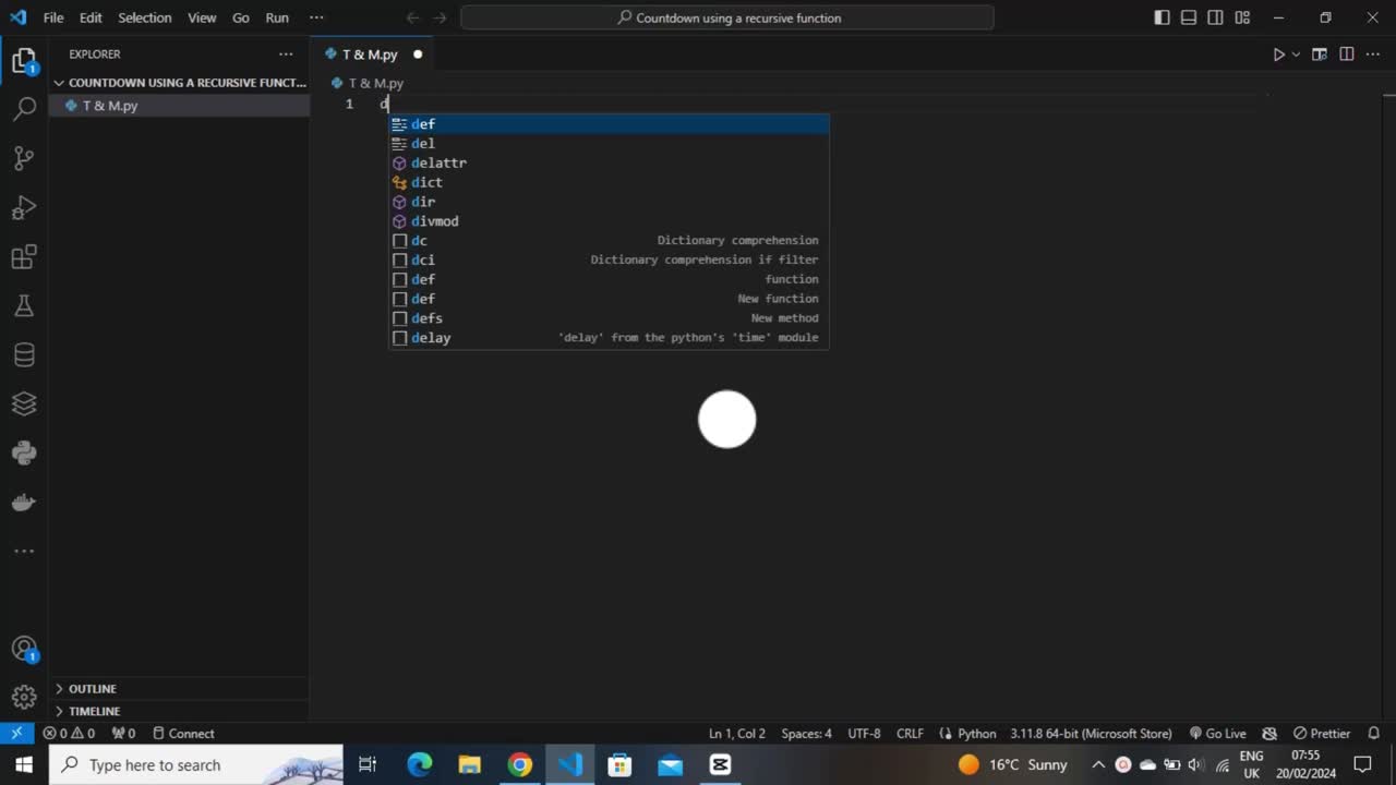 T M on LinkedIn: How to Use Recursion to Create a Countdown in Python T M on LinkedIn: How to Use Recursion to Create a Countdown in Python