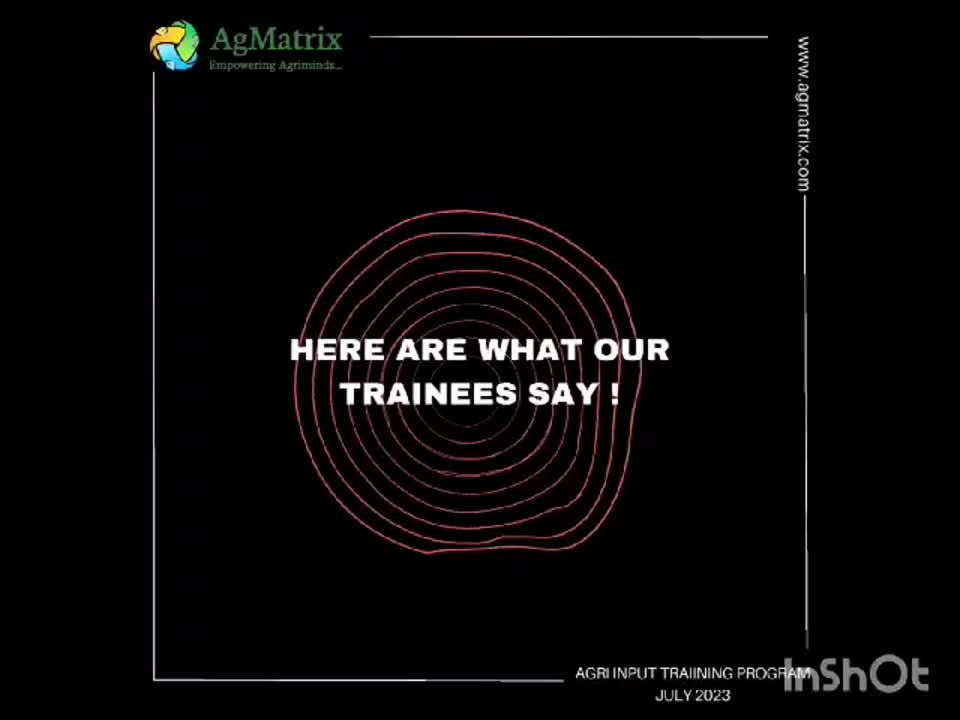 AgMatrix on LinkedIn: Testimonials Agri Input Training Program July 2023 AgMatrix on LinkedIn: Testimonials Agri Input Training Program July 2023