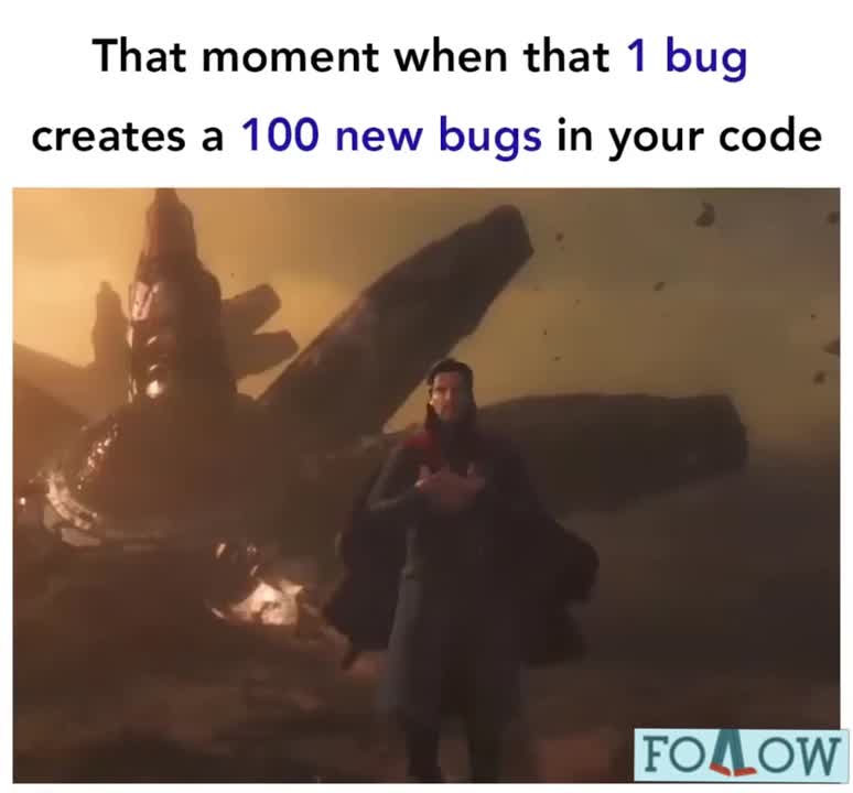 Shoayb Amiruddin Malek on LinkedIn: Tester: That moment when that 1 bug ... Shoayb Amiruddin Malek on LinkedIn: Tester: That moment when that 1 bug ...