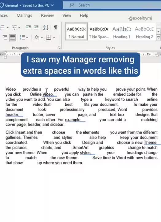 Sadia Zahid on LinkedIn: Remove unwanted spaces in MS Word like a pro ... Sadia Zahid on LinkedIn: Remove unwanted spaces in MS Word like a pro ...