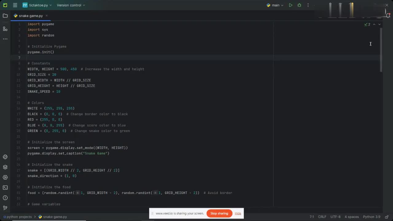 ROYAL RAO on LinkedIn: #python #pygame #gamedevelopment #snakegame ROYAL RAO on LinkedIn: #python #pygame #gamedevelopment #snakegame