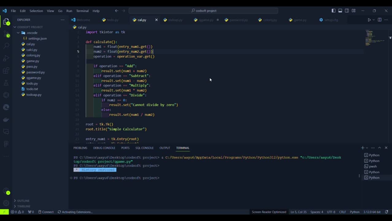 VAIBHAV AYUSH RAJ on LinkedIn: #python #internshipadventures #codsoft VAIBHAV AYUSH RAJ on LinkedIn: #python #internshipadventures #codsoft