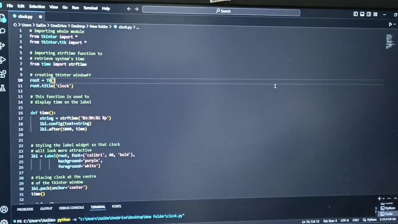Sai Deshmukh on LinkedIn: #pythonprogramming #internpe #intern Sai Deshmukh on LinkedIn: #pythonprogramming #internpe #intern