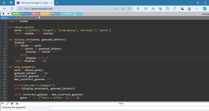 Hamna Anwar on LinkedIn: #python #coding #programming #hangmangame # ... Hamna Anwar on LinkedIn: #python #coding #programming #hangmangame # ...