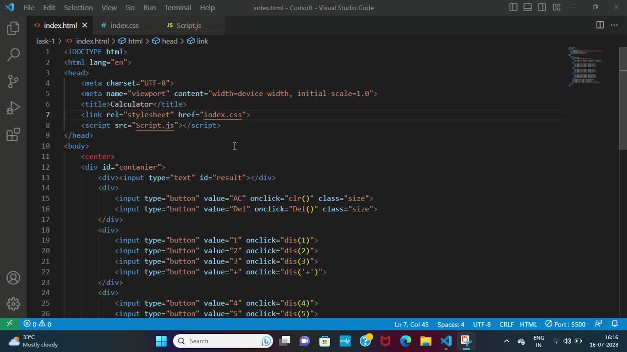 Kanishka Verma on LinkedIn: #codsoft #task1 #webdeveloper #intern Kanishka Verma on LinkedIn: #codsoft #task1 #webdeveloper #intern