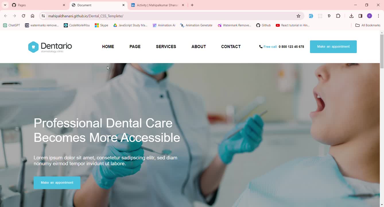 Mahipalkumar Dhanani on LinkedIn: Dental Web Templet using HTML & CSS ... Mahipalkumar Dhanani on LinkedIn: Dental Web Templet using HTML & CSS ...