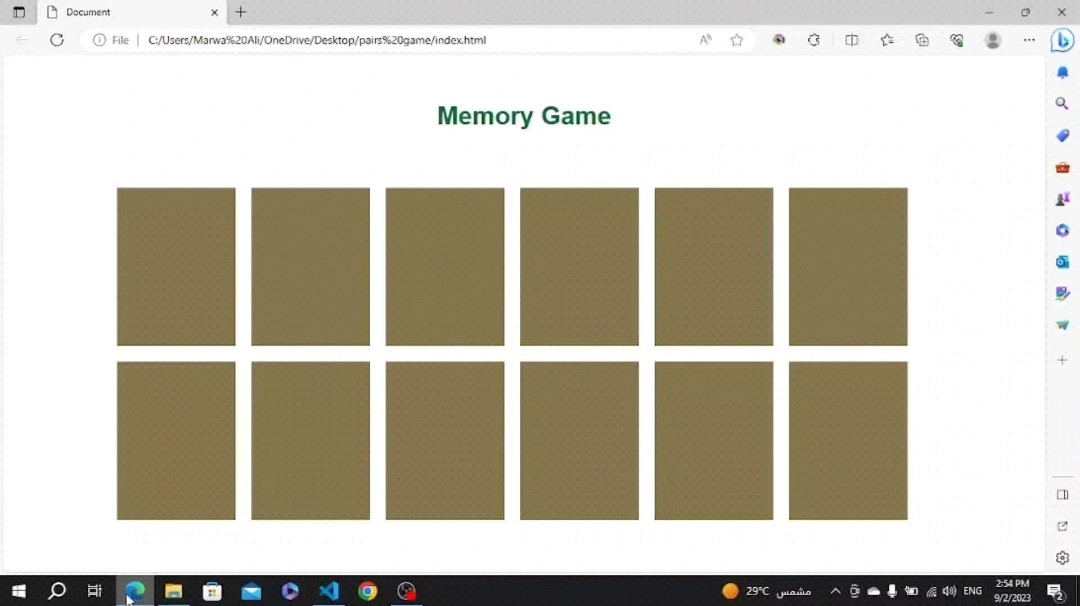 Marwa Ali on LinkedIn: Memory Game Using HTML, CSS, Javascript https ... Marwa Ali on LinkedIn: Memory Game Using HTML, CSS, Javascript https ...