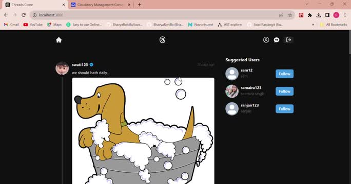 Swati Ranjan on LinkedIn: #threadsclone #messaging #projectupdates # ... Swati Ranjan on LinkedIn: #threadsclone #messaging #projectupdates # ...
