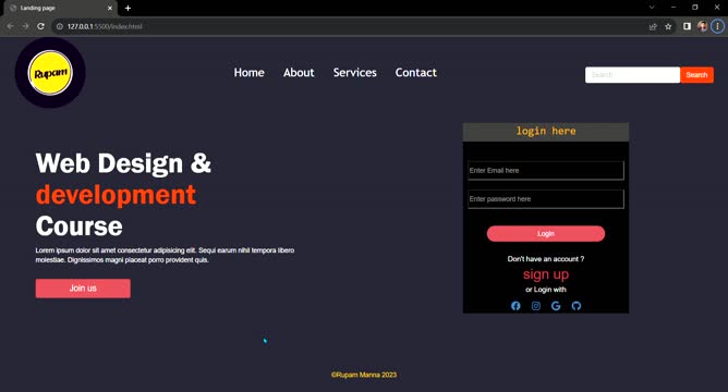 Rupam Manna on LinkedIn: #codsoft #webdevelopment #internship Rupam Manna on LinkedIn: #codsoft #webdevelopment #internship