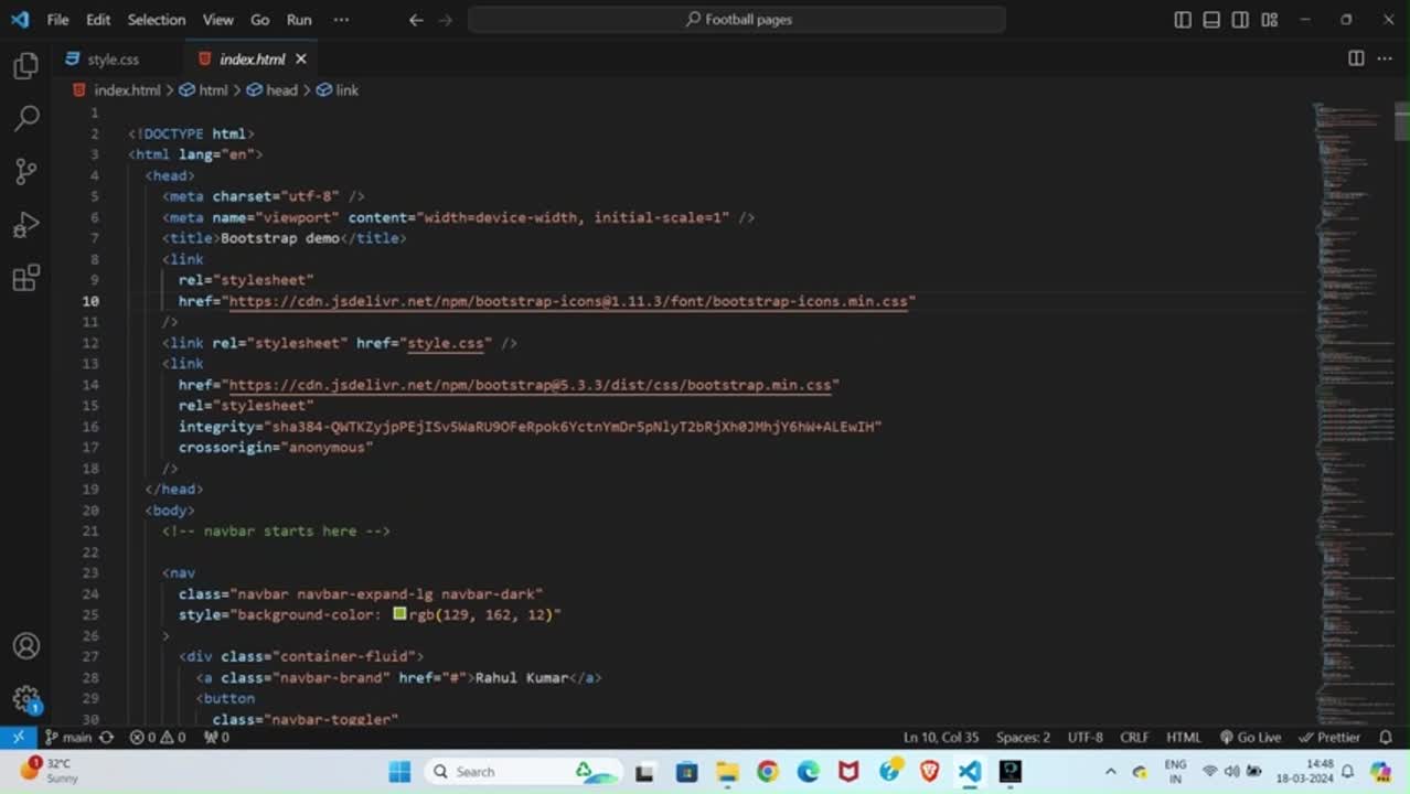 Rahul kumar on LinkedIn: #html #html5 #bootstrap #css Rahul kumar on LinkedIn: #html #html5 #bootstrap #css