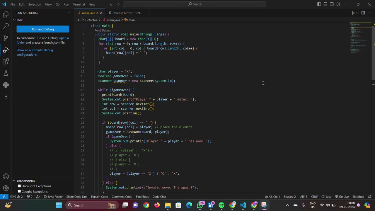 Shreeja Sarkar on LinkedIn: #java #tictactoe #coding Shreeja Sarkar on LinkedIn: #java #tictactoe #coding