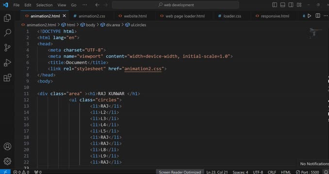 Raj kunwar on LinkedIn: Animation using html and CSS Raj kunwar on LinkedIn: Animation using html and CSS