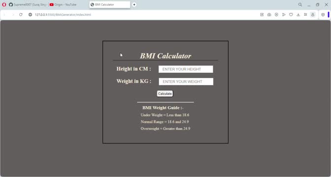 Suraj Singh on LinkedIn: #javascript #webdevelopment #bmicalculator Suraj Singh on LinkedIn: #javascript #webdevelopment #bmicalculator
