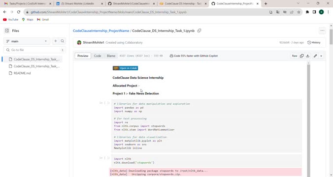 Shivani Mohite on LinkedIn: #codeclause #internship # ... Shivani Mohite on LinkedIn: #codeclause #internship # ...