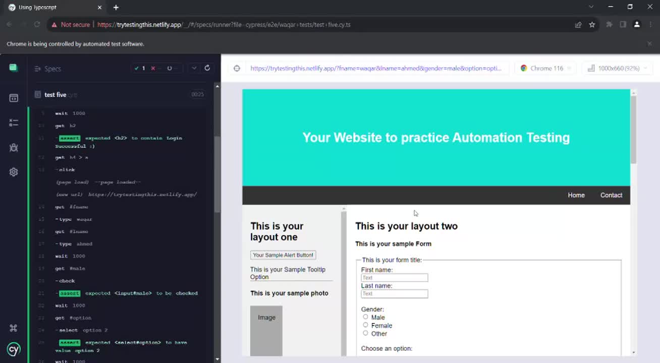 Cypress form filling with TypeScript | Waqar Ahmed posted on the topic ... Cypress form filling with TypeScript | Waqar Ahmed posted on the topic ...