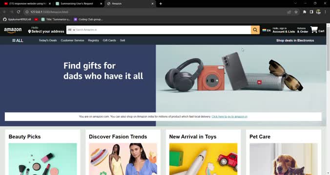 Ajay Kumar on LinkedIn: #html5 #css #amazonclone Ajay Kumar on LinkedIn: #html5 #css #amazonclone