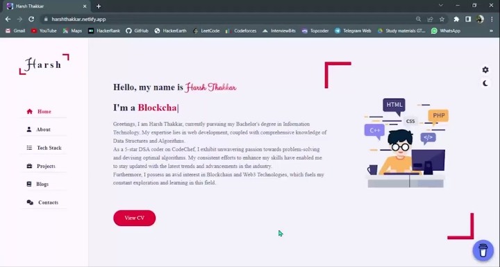Harsh Thakkar on LinkedIn: #html #css #javascript #portfoliowebsite Harsh Thakkar on LinkedIn: #html #css #javascript #portfoliowebsite