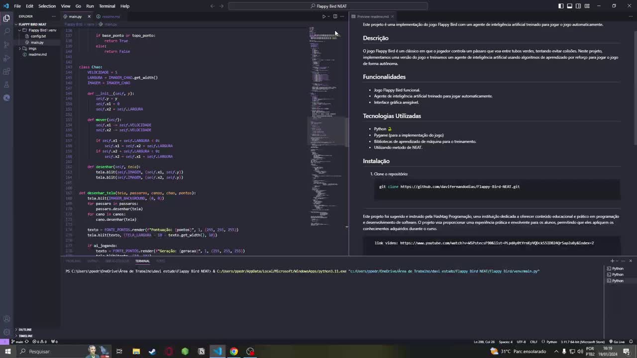 Davi Dias no LinkedIn: #python #pygame #neat #hashtagtreinamentos # ... Davi Dias no LinkedIn: #python #pygame #neat #hashtagtreinamentos # ...