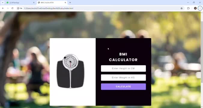 MALAVIKA M on LinkedIn: #html #css #bmi #bodymassindex # ... MALAVIKA M on LinkedIn: #html #css #bmi #bodymassindex # ...