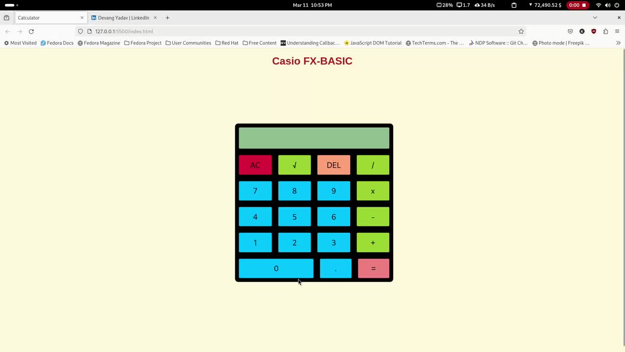 Finished Calculator project with added functions | Devang Yadav posted ... Finished Calculator project with added functions | Devang Yadav posted ...