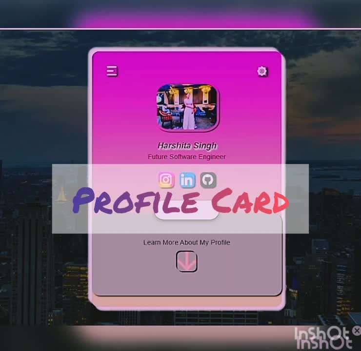 Harshita Singh on LinkedIn: #html #css #project #profilecard Harshita Singh on LinkedIn: #html #css #project #profilecard