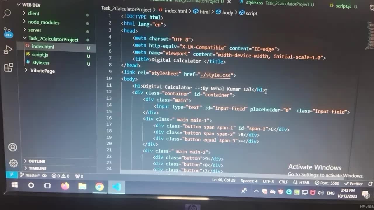 Nehal Kumar on LinkedIn: #codesoft #coding #webdevlopment Nehal Kumar on LinkedIn: #codesoft #coding #webdevlopment