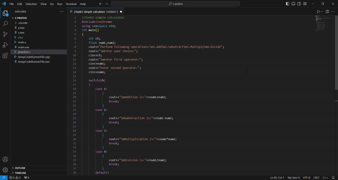 Sanjana Agrawal on LinkedIn: #codesoftinternship #cplusplus #calculator ... Sanjana Agrawal on LinkedIn: #codesoftinternship #cplusplus #calculator ...
