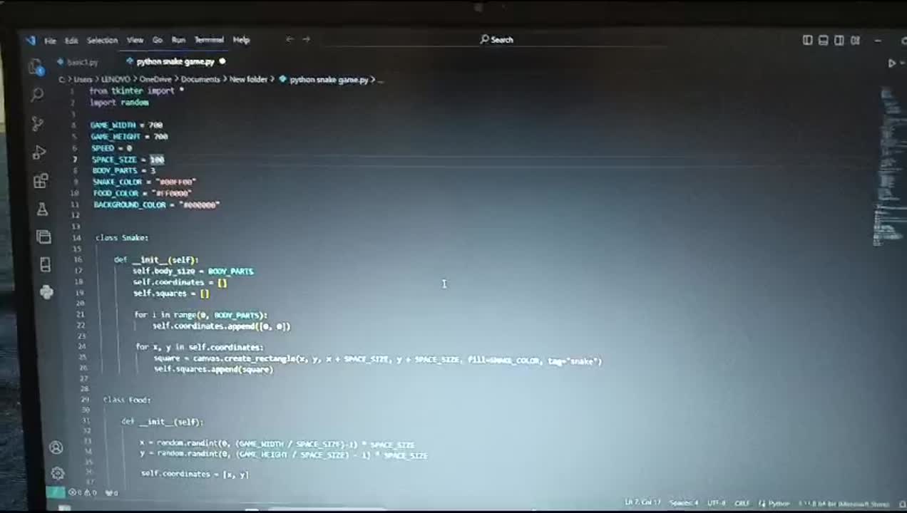 Payal Pawar on LinkedIn: 3 rd task of Internpe Snake game using python Payal Pawar on LinkedIn: 3 rd task of Internpe Snake game using python