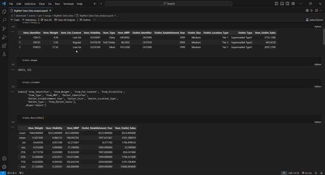 Saksham Gupta on LinkedIn: #python #bigmart #dataanalysis #eda # ... Saksham Gupta on LinkedIn: #python #bigmart #dataanalysis #eda # ...