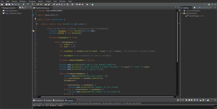 Vaibhavi Sankpal on LinkedIn: #codesoft #internship #javaprogramming #task1 Vaibhavi Sankpal on LinkedIn: #codesoft #internship #javaprogramming #task1