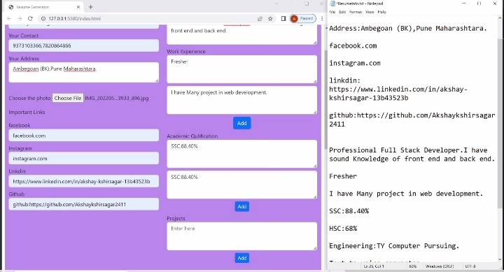 Akshay Kshirsagar on LinkedIn: #resumegenerator #html #css #javascript ... Akshay Kshirsagar on LinkedIn: #resumegenerator #html #css #javascript ...