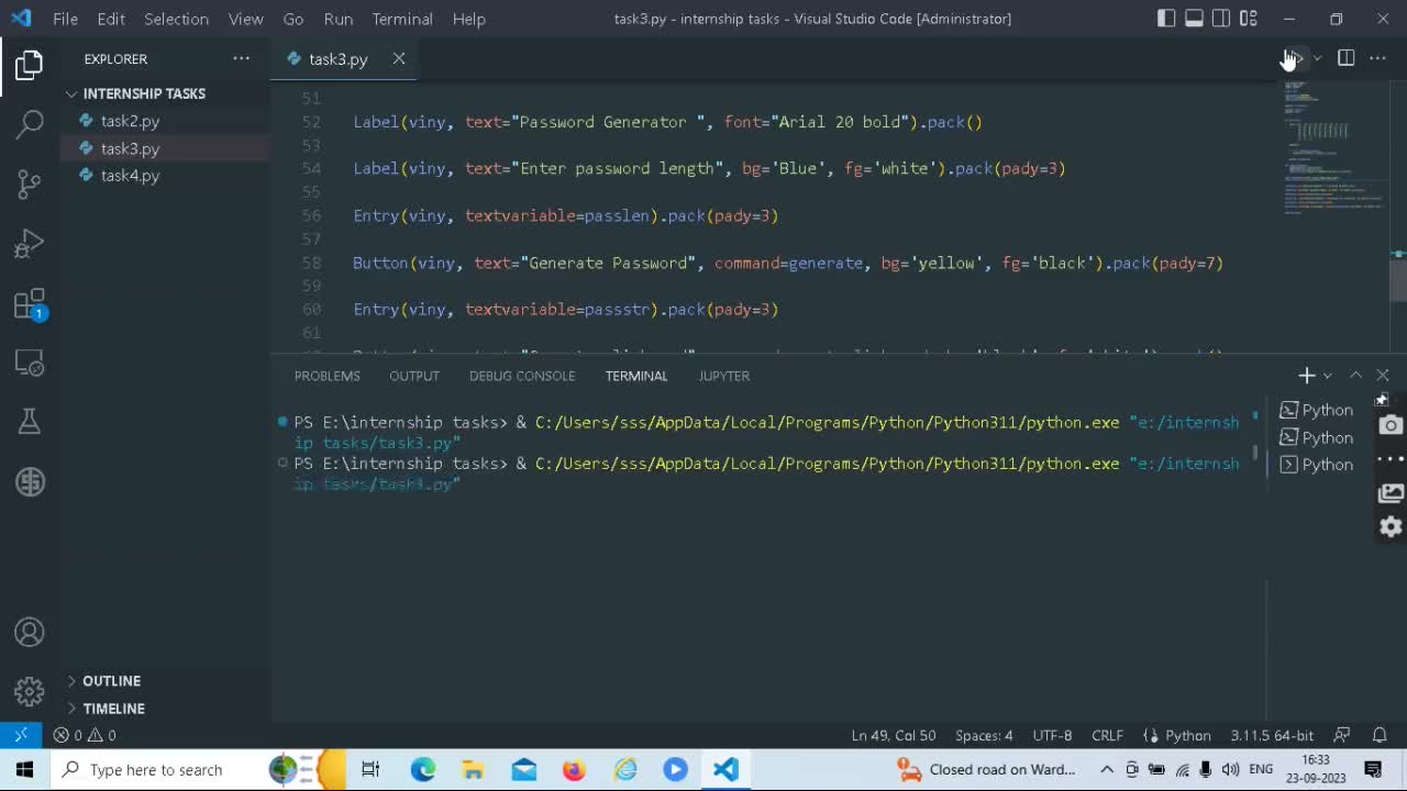 Vinay Bramhkar on LinkedIn: #pythonprogramming #codsoft #internship #gui Vinay Bramhkar on LinkedIn: #pythonprogramming #codsoft #internship #gui