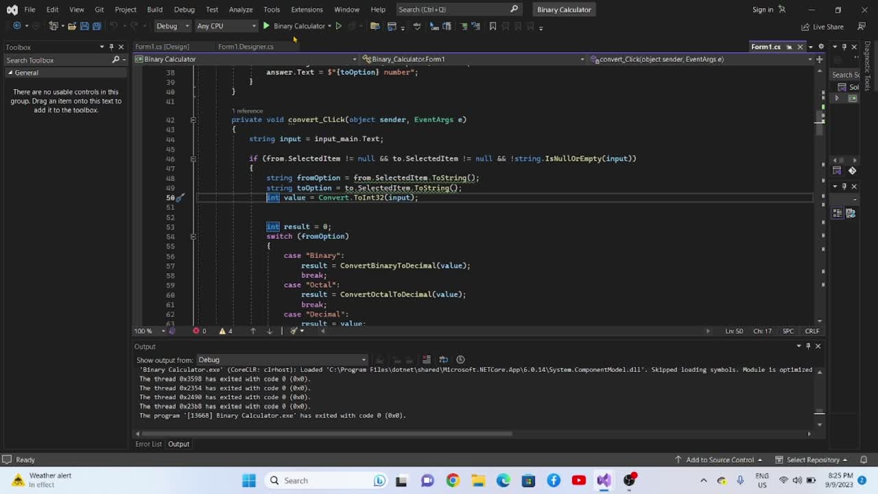 Sarthak Khare on LinkedIn: #coding #csharp #binarycalculator Sarthak Khare on LinkedIn: #coding #csharp #binarycalculator