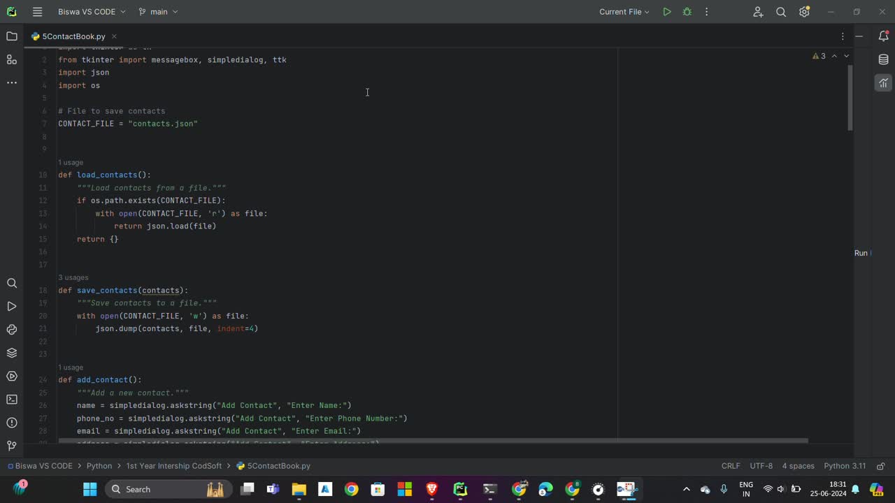 Biswaraj Dey on LinkedIn: #codsoft #python Biswaraj Dey on LinkedIn: #codsoft #python