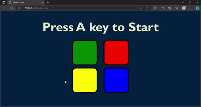 Manas Agarwal on LinkedIn: Simon Game using HTML , CSS and JAVASCRIPT ... Manas Agarwal on LinkedIn: Simon Game using HTML , CSS and JAVASCRIPT ...