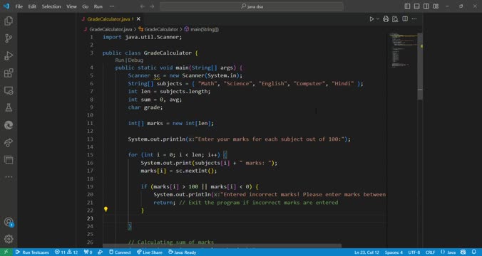 Vrukshika Oad on LinkedIn: #java #coding #project #gradecalculator # ... Vrukshika Oad on LinkedIn: #java #coding #project #gradecalculator # ...