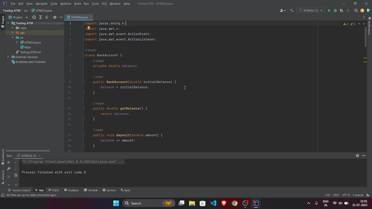 Vivek Yadav on LinkedIn: #codsoft #javaprogramming #java #atm # ... Vivek Yadav on LinkedIn: #codsoft #javaprogramming #java #atm # ...