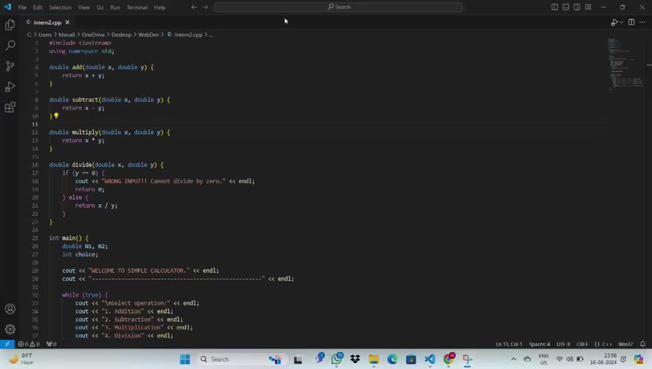 Manali Patil on LinkedIn: #codsoft #cplusplus #internship #cplusplus # ... Manali Patil on LinkedIn: #codsoft #cplusplus #internship #cplusplus # ...