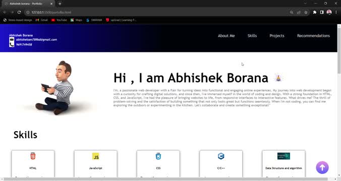 Abhishek Borana on LinkedIn: #webdev #portfolio #htmlcssjs #bharatintern Abhishek Borana on LinkedIn: #webdev #portfolio #htmlcssjs #bharatintern