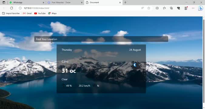 Asmaa Osama on LinkedIn: Simple Task weather by html ,css and js Asmaa Osama on LinkedIn: Simple Task weather by html ,css and js