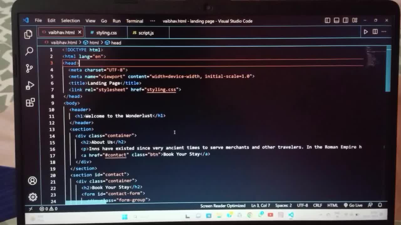 Vaibhav Sinha on LinkedIn: #interndev #intern #html #css #javascript # ... Vaibhav Sinha on LinkedIn: #interndev #intern #html #css #javascript # ...