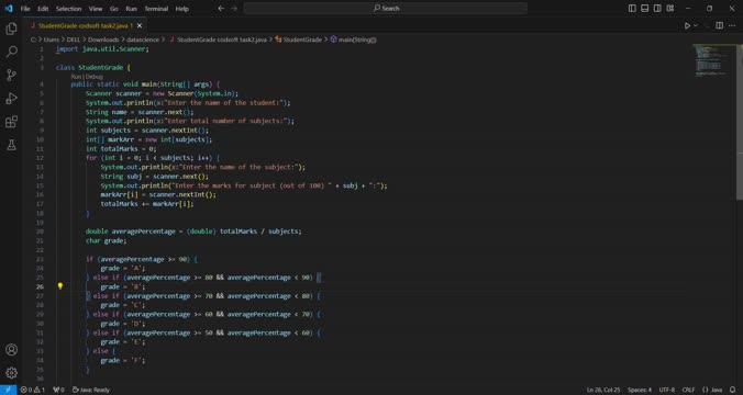 Navya N J on LinkedIn: #codsoft #codsoft #internship #javaprogramming # ... Navya N J on LinkedIn: #codsoft #codsoft #internship #javaprogramming # ...