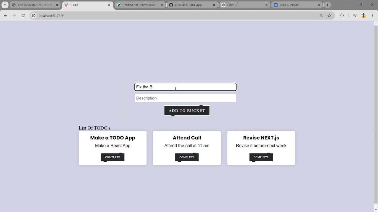 KUNAL DHOBE on LinkedIn: #react #javascript #todoapp KUNAL DHOBE on LinkedIn: #react #javascript #todoapp