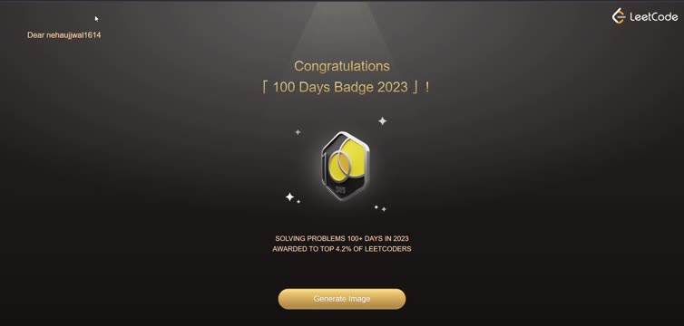 Neha Ujjwal on LinkedIn: #leetcode #100daysbadge #codinggrowth # ... Neha Ujjwal on LinkedIn: #leetcode #100daysbadge #codinggrowth # ...