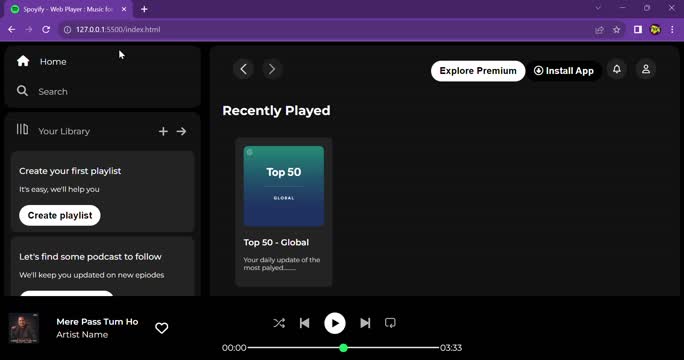 Abdul Samad Ansari (Sameer) on LinkedIn: #htmlcss #spotifyclone Abdul Samad Ansari (Sameer) on LinkedIn: #htmlcss #spotifyclone