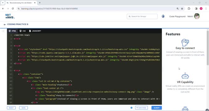 I've completed a responsive web design for a VR website! #ccbp #nxtwave ... I've completed a responsive web design for a VR website! #ccbp #nxtwave ...
