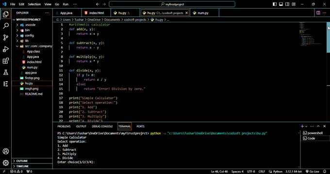 Tushar Rathor on LinkedIn: #python #programming #internship #codsoft # ... Tushar Rathor on LinkedIn: #python #programming #internship #codsoft # ...